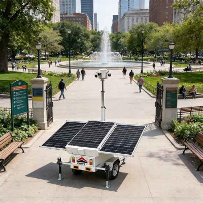 China Large Solar Panels Security Camera Cctv Trailers Portable Solar Camera Trailers For Road Monitoring for sale