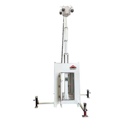 China Standard Configuration Moving Security Cctv Cuboid Portable Surveillance Camera Tower For Sand And Gravel Plant Monitoring for sale