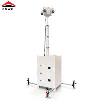 China Compact Mobile Video Surveillance Tower With 6m Manual Mast For Public Events Security for sale