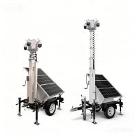 China Small Solar Surveillance Trailer With 300W Solar Panels For Parking Lot Security for sale