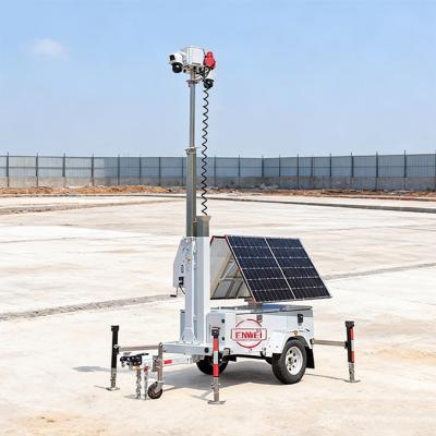 China Foldable Solar CCTV Trailer System Mobile Security Trailer For Public Area for sale
