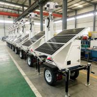 China Low-Power Design Solar Camera Security Trailer Solar Panels Surveillance Trailer For Temporary Road Monitoring for sale