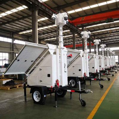 China Reliable Structure Portable Solar Panels Camera Security Trailer Mobile Solar Camera Trailer For Factory Monitoring for sale