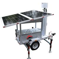 China Recycling Mobile Solar Panels Camera Security Trailers Portable Solar Powered Security Trailers For Oilfield Monitoring for sale