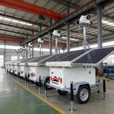 China Self-operation Mobile Security Trailer Solar Powered Cctv Trailers For Factory Monitoring for sale