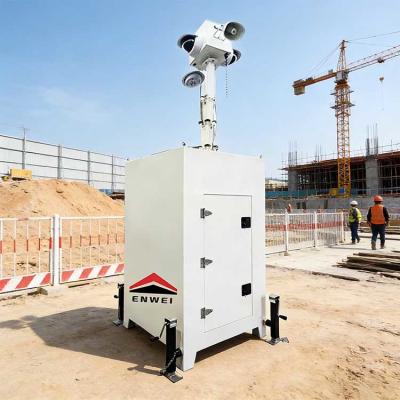 China Outdoor Portable Mobile CCTV Surveillance Tower with Wireless Network for Temporary Security for sale