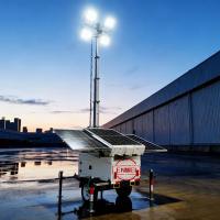 China Portabl Solar Light Trailer Mobile Solar Trailer For Parking Lot Lighting for sale