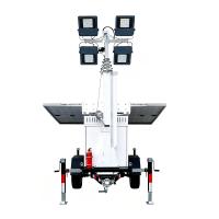 China Portabl Solar Light Trailer Mobile Solar Trailer For Parking Lot Lighting for sale
