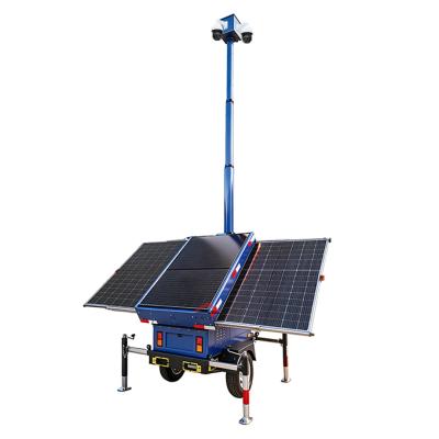 China Quick Deployment 24/7 Off-Grid Solar Security Trailer With Waterproof For Coastal for sale