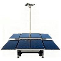 China Industrial Solar Light Tower With 6*120W LED 7m Hydraulic Mast For 32H Lighting for sale