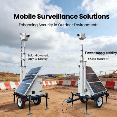 China Solar Powered Camera Trailer Remote Monitoring System for Construction & Mining for sale