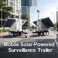China Solar Camera Trailer All In One Monitoring Trailer Wireless Video Security Equipment For Oil Gas Field Remote Site Protection for sale