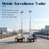 China Solar Mobile Trailer Solar Camera Trailer With 6m Mast 300W Panels For Outdoor Security for sale