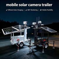 China Solar Camera Trailer 2*435W Panels 6M Mast Mobile CCTV Surveillance Trailer Outdoor for sale