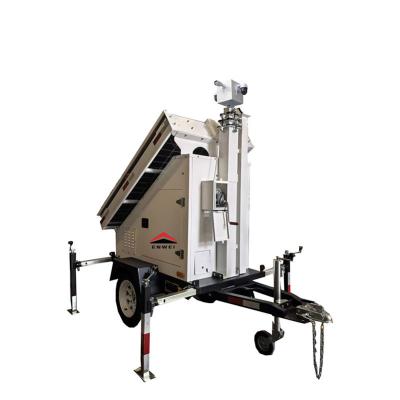 China CE Certification Solar Camera Cctv Trailers Solar Panels Security Trailer For Parking Lot Monitoring for sale