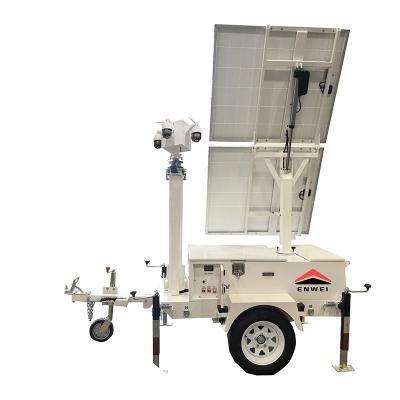China Rotation Solar Panels Security Cctv Trailer Portable Solar Powered Camera Trailers For Construction Site Monitoring for sale