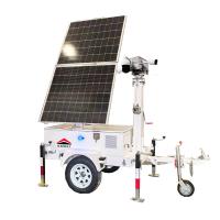China Rotation Solar Panels Security Cctv Trailer Portable Solar Powered Camera Trailers For Construction Site Monitoring for sale