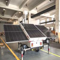 China Portable Solar Panels Security Trailers Movable Solar Powered Surveillance Trailer for Remote Area Monitoring for sale