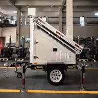 China Portable Solar Panels Security Trailers Movable Solar Powered Surveillance Trailer for Remote Area Monitoring for sale