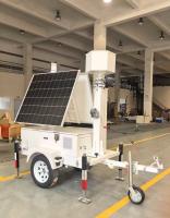 China Foldable Solar Powered Security Cctv Trailer Portable Solar Security Camera Trailer For Mining, Roadwork And Industrial Sites for sale