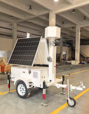 China Foldable Solar Powered Security Cctv Trailer Portable Solar Security Camera Trailer For Mining, Roadwork And Industrial Sites for sale