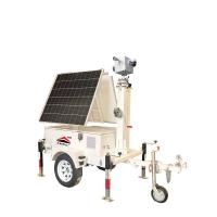 China Rotation Solar Panels Camera Security Trailers Mobile Solar Panels Surveillance Trailer For Farmland Monitoring for sale