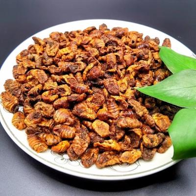 China Dried Silkworm Pupae Bulk 5kg 10kg High Protein Feed for Turtles Birds Fish for sale
