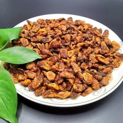China Dried Silkworm Chrysalis Pet Food 70% Protein Insect Feed for Chicken Poultry for sale