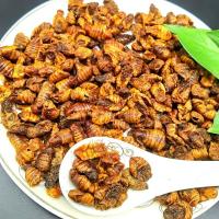 China Sun Dried Silkworms Chrysalis Pupae Insect Protein For Animal Feed for sale