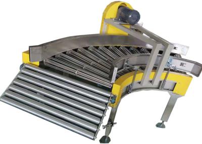 China Stainless Steel Curve Roller Conveyor With Adjustable Foot and SEW Motor 0.75-1.5 KW for sale
