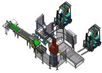China PLC Control Palletising Robot with 400-800 Packages/Hour Capacity for Chemical Industry Applications for sale