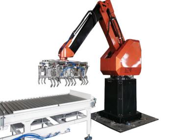 China 4 Axis 330° Movement PLC Controlled Palletizing Robotic Arm for Multi Line Bag Palletizer in Fertilizer Line for sale