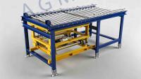 China Heavy-Duty PLC Controlled Stainless Steel Pallet Conveyor System for Automated Pallet Handling for sale