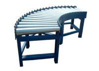 China 220V Mobile Curve Palletizing Conveyor with Galvanized Rollers and Heat Resistant Design for sale