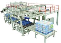 China Conventional 50Kg Bag Carton Palletizer For Drink Industry with 800-1200 Bags/Hour, 13 KW Power, and 220V/50-60 Hz Voltage for sale
