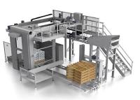 China Self Installed High Speed 1000-2000 Bags/Hour Bag Palletizer Machine with Touch Screen Operation for sale