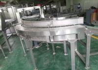 China 0.75Kw Stainless Steel Heat Resistant Curve Palletizing Conveyor for Robot Packing Line for sale