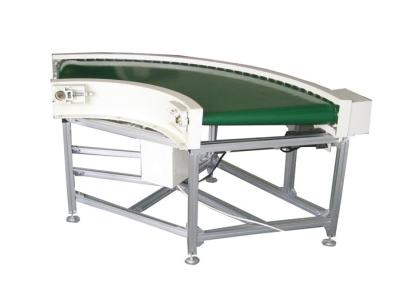 China 0.75Kw Stainless Steel Heat Resistant Curve Palletizing Conveyor for Robot Packing Line for sale