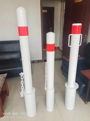 China Safety Parking Barrier Steel Bollard Post With Reflective Tape for sale