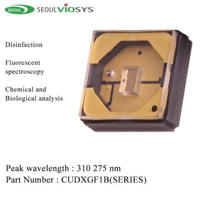 China Sterilization LED Lamp Chip UVC UV 275nm 310nm CUD(x)GF1B Series for sale