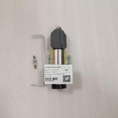 China Excavator Parts 3864274 24V Fuel Shutdown Solenoid Stop 3864274 For 6D31 HD700-7 HD820 SK200-3 for sale