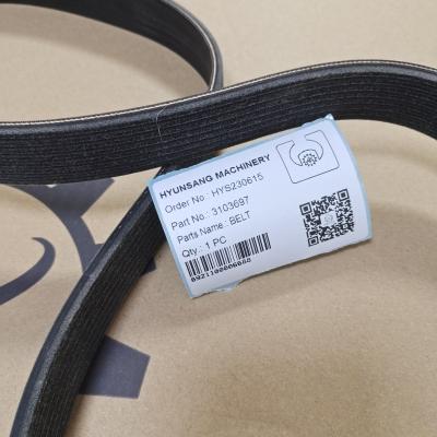 China High Tensile Strength Fan Belt 3103697 3289157 For Excavator R110-7 R140LC-7 for sale