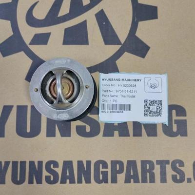 China Thermostat Excavator Engine Parts 6754-61-6211 6754-61-6210 6754616220 6754-61-6212 For D51EX/PX for sale