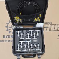 China Hyunsang Hydraulic Pressure Gauge Test Kit With 5 Gauges 5 Test Hoses for sale