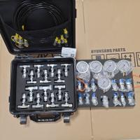 China Hyunsang Hydraulic Pressure Gauge Test Kit With 5 Gauges 5 Test Hoses for sale