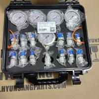 China Hyunsang Hydraulic Pressure Gauge Test Kit With 5 Gauges 5 Test Hoses for sale