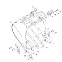 China Excavator Bucket Parts Adapter-Tooth 61NA-31320 61Q9-30600 For R360LC7 R300LC9S for sale