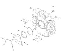 China Hyunsang Excavator Parts Rear Cover XKDE-00159 for R300LC9S R330LC9S for sale