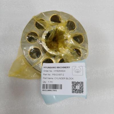China Hyunsang Excavator Spare Parts Cylinder Block PSV2-55T-2 For Kayaba Hydraulic Pump for sale