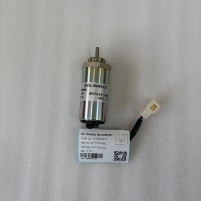 China Excavator Parts Fuel Shutdown Solenoid 897329-5680 for Engine 3LB1 4LB1 3LD1 3LD2 4LE1 Excavator EX55 for sale